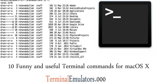 10 Funny and useful Terminal commands for mac OS X
