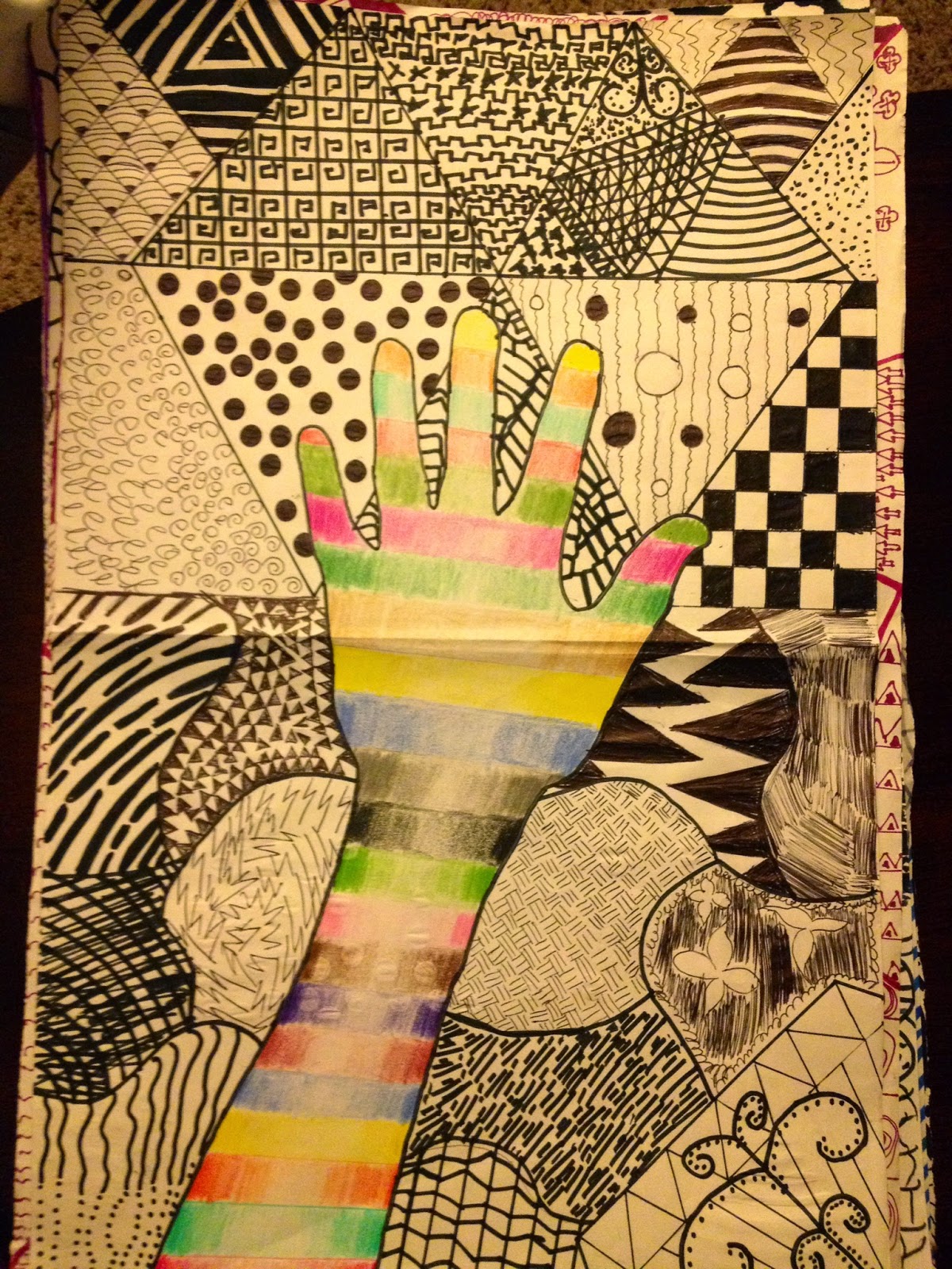 Art at Overton: More Zentangle Hands