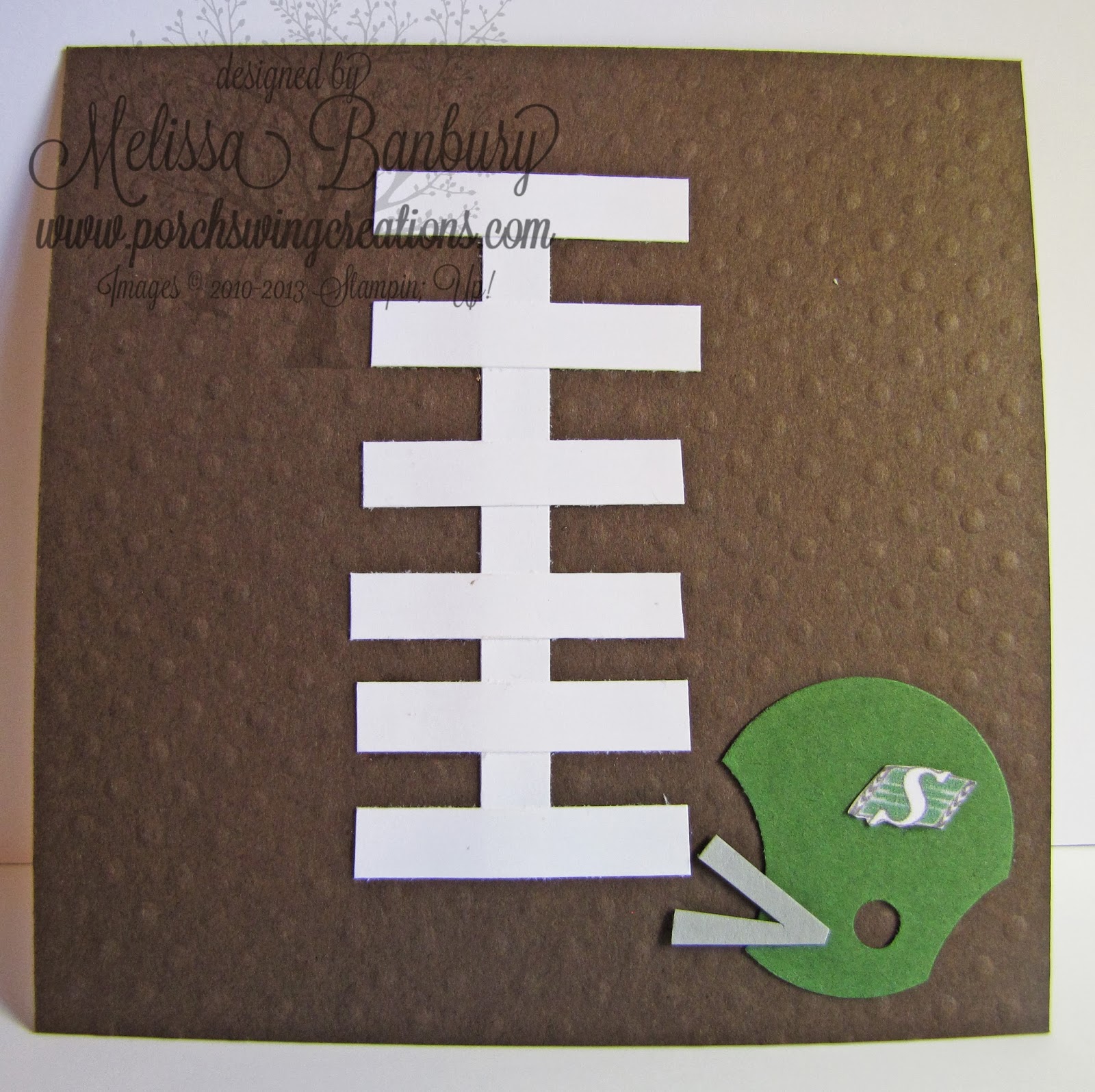 Porch Swing Creations: Football Punch Art Birthday