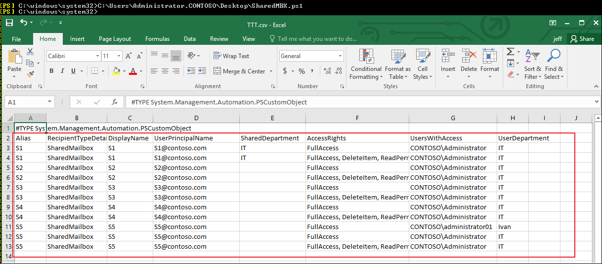 One Liner or Method to Export all Shared Mailboxes + Department ...
