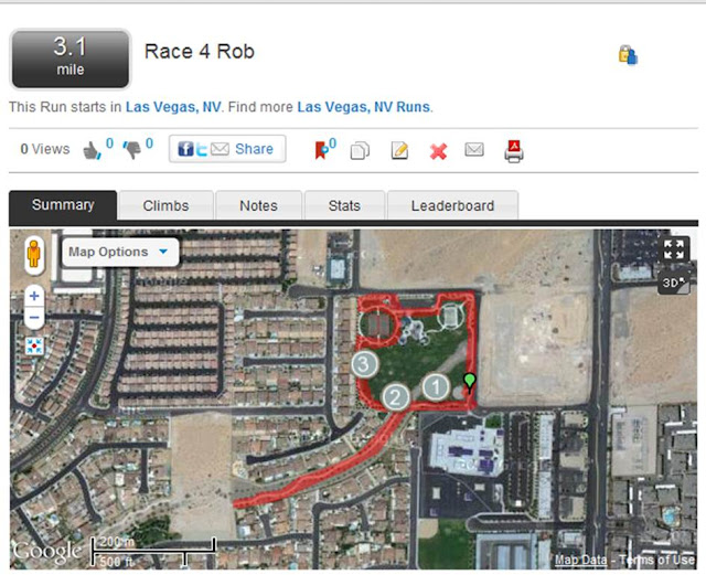 Race 4 Rob: Map of the Race