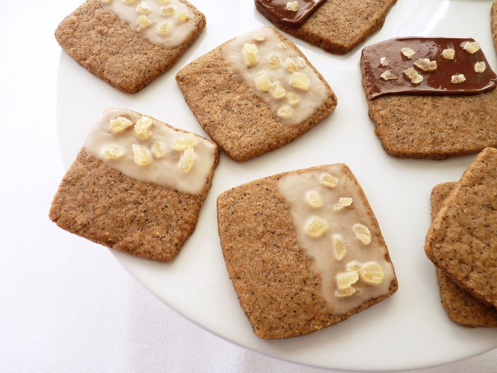 :pastry studio: Coffee Spice Shortbread With Crystallized Ginger