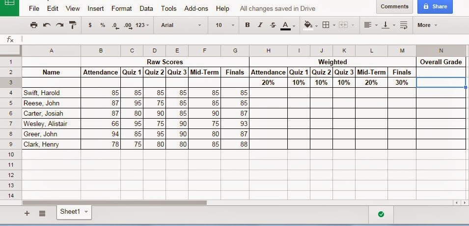 Technology for Teachers: References in spreadsheets