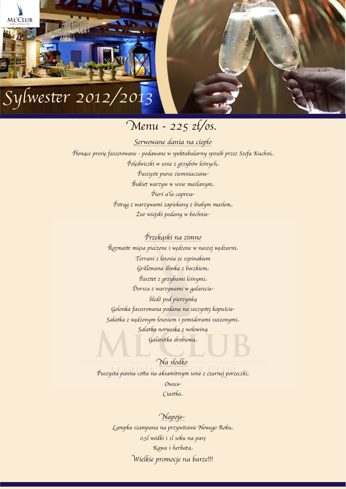 Restauracja Marina Lounge Club - strona tymczasowa