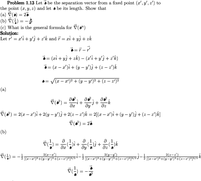 Chapter 1 Vector Analysis: Problem 1.13 Chapter 1 Vector Analysis: Problem 1.13