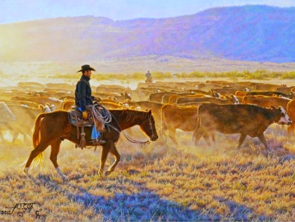 Cuadros Modernos Pinturas y Dibujos : Cuadros al Óleo de Vaqueros ...
