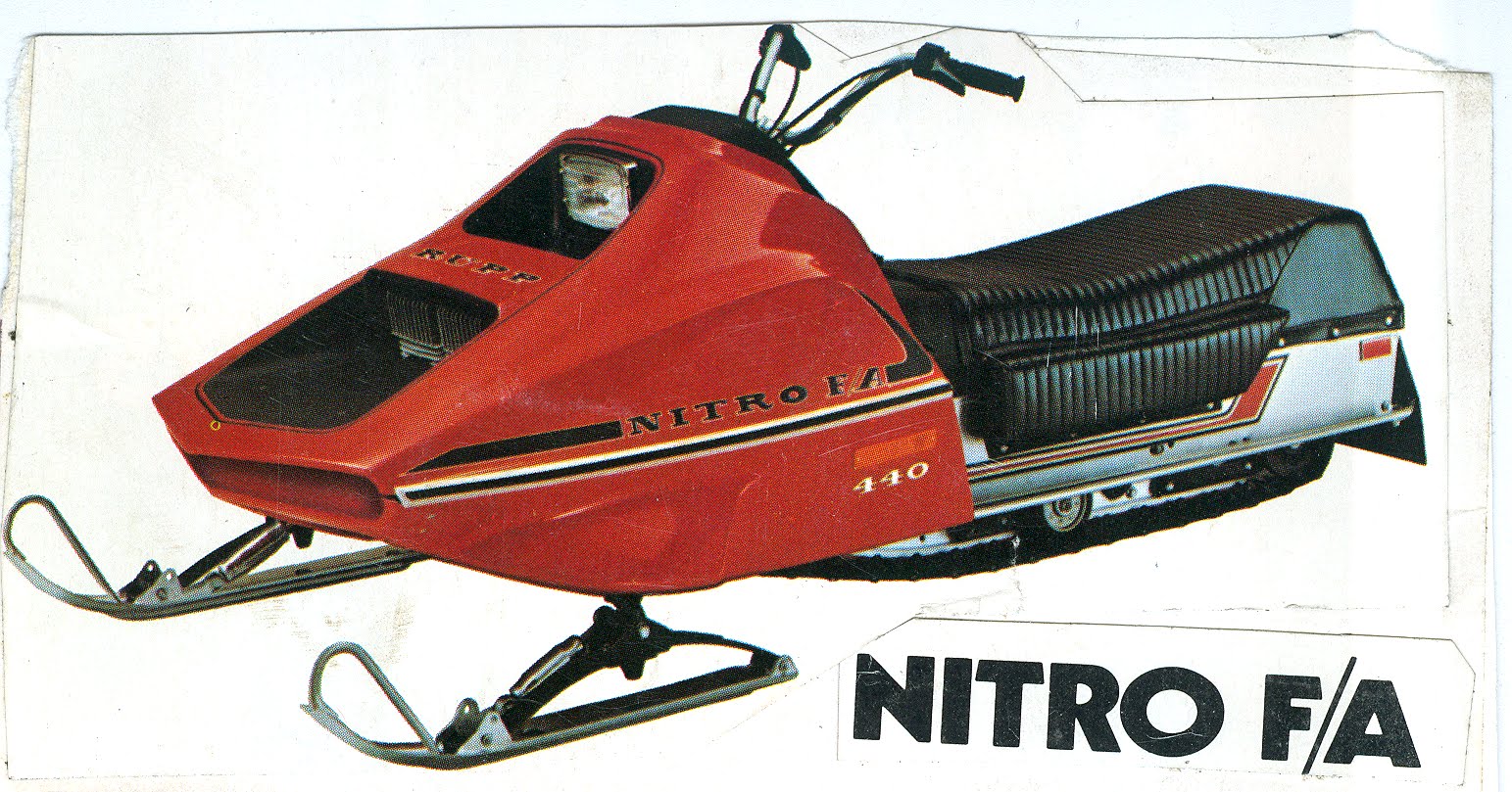 CLASSIC SNOWMOBILES OF THE PAST: 1975 RUPP NITRO FA SNOWMOBILE