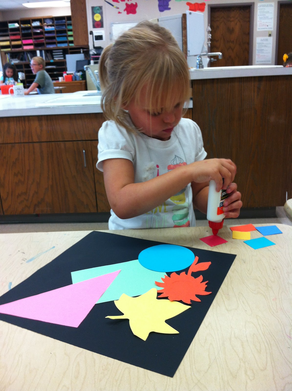 Tiny Hands Art: Size and Shapes Collages