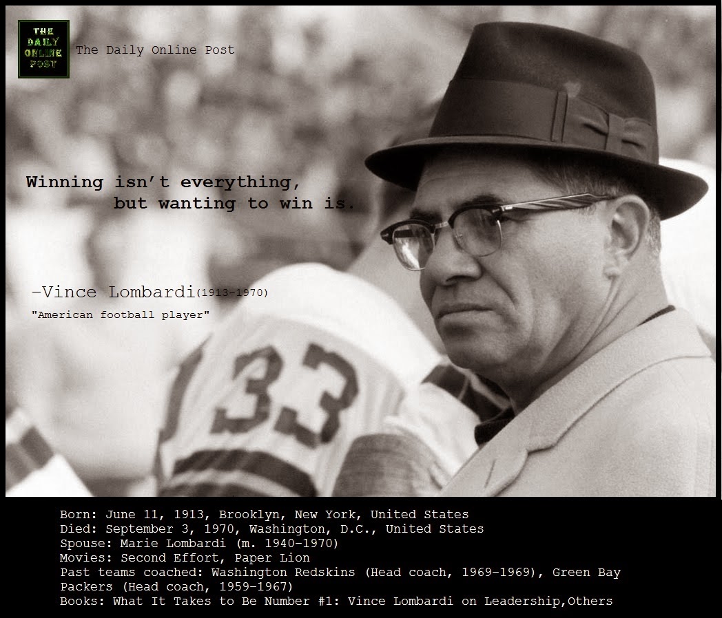 The daily Online Post: Daily Quote (Vince Lombardi)