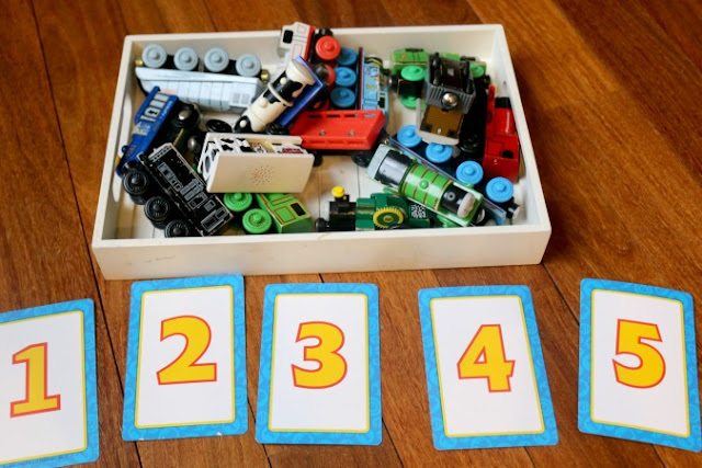 Counting Trains Preschool Math Activity | School Time Snippets