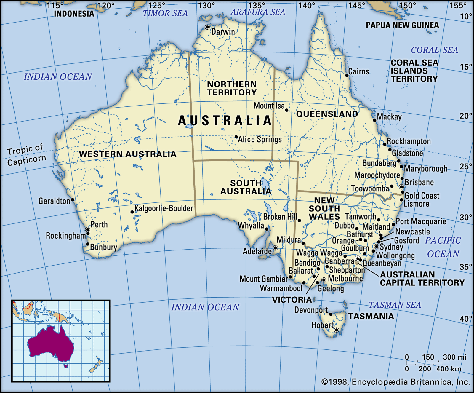 Geography Blog: Map of Australia