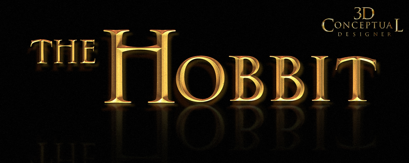 3DconceptualdesignerBlog: Personal Project: The Hobbit 3D Logo Rendered ...