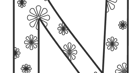N Coloring Page ~ Coloring Print