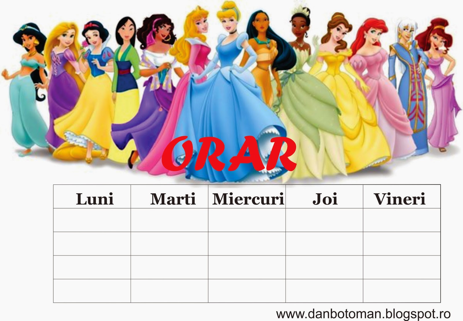 Da Culoare Vietii: Descarca gratis orar pentru scoala