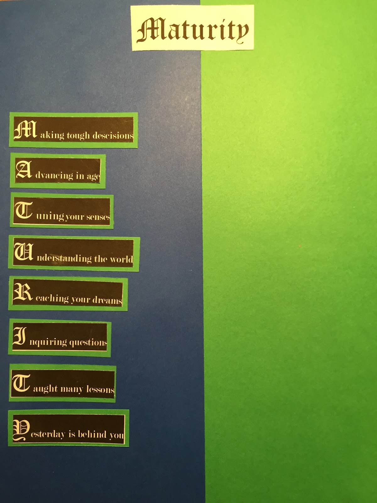 The Path to Surviving Maturity : Poems about Survival and Maturity