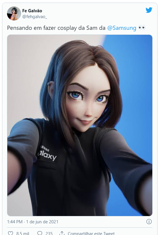 Conheça a Sam, personagem da Samsung que virou 'crush' da internet ...