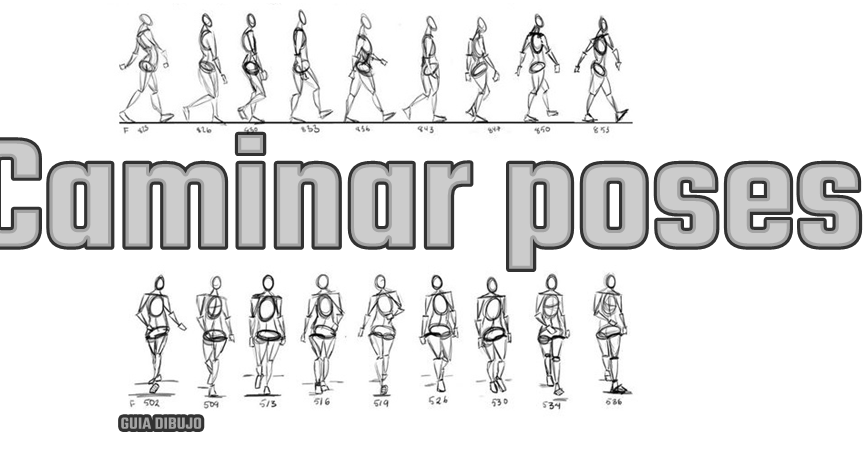Como dibujar una persona caminando - Tutorial varios ejemplos