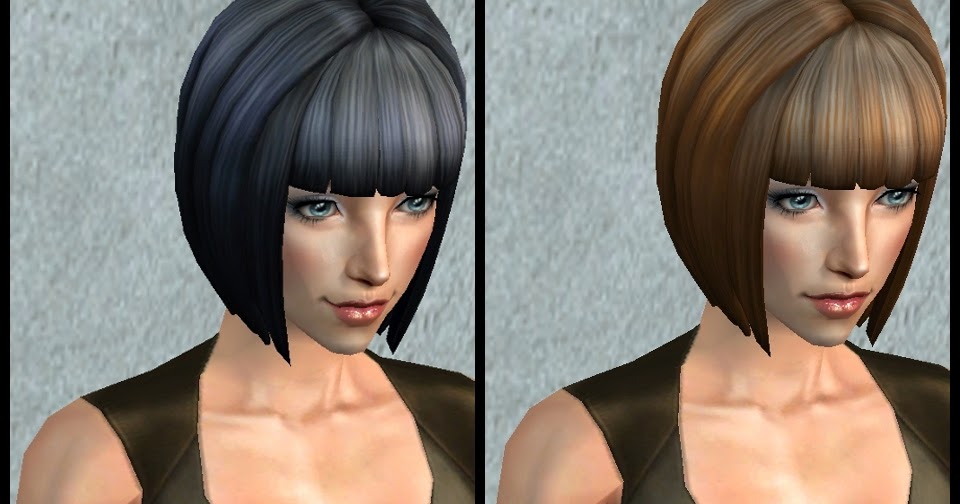 TheNinthWaveSims: The Sims 2 - The Sims 4 BG Short Bob For The Sims 2