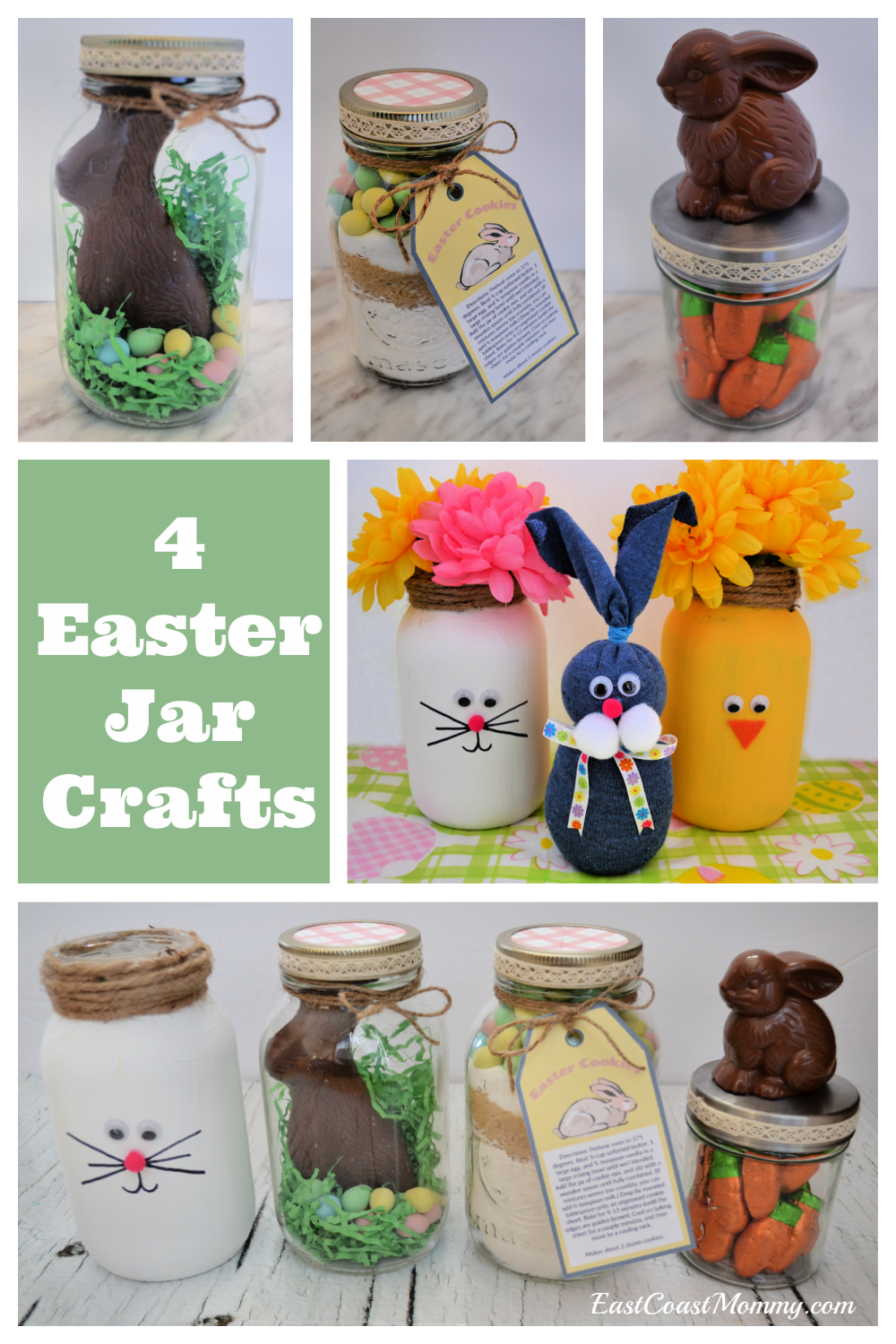 East Coast Mommy: FOUR Easy Easter Crafts to Make... using jars