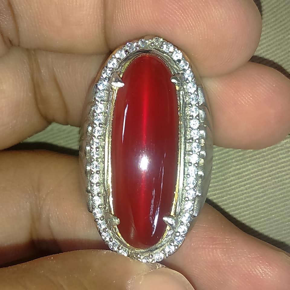 Batu Akik Bengkulu: Red Raflesia Cat Eye Bengkulu HQ
