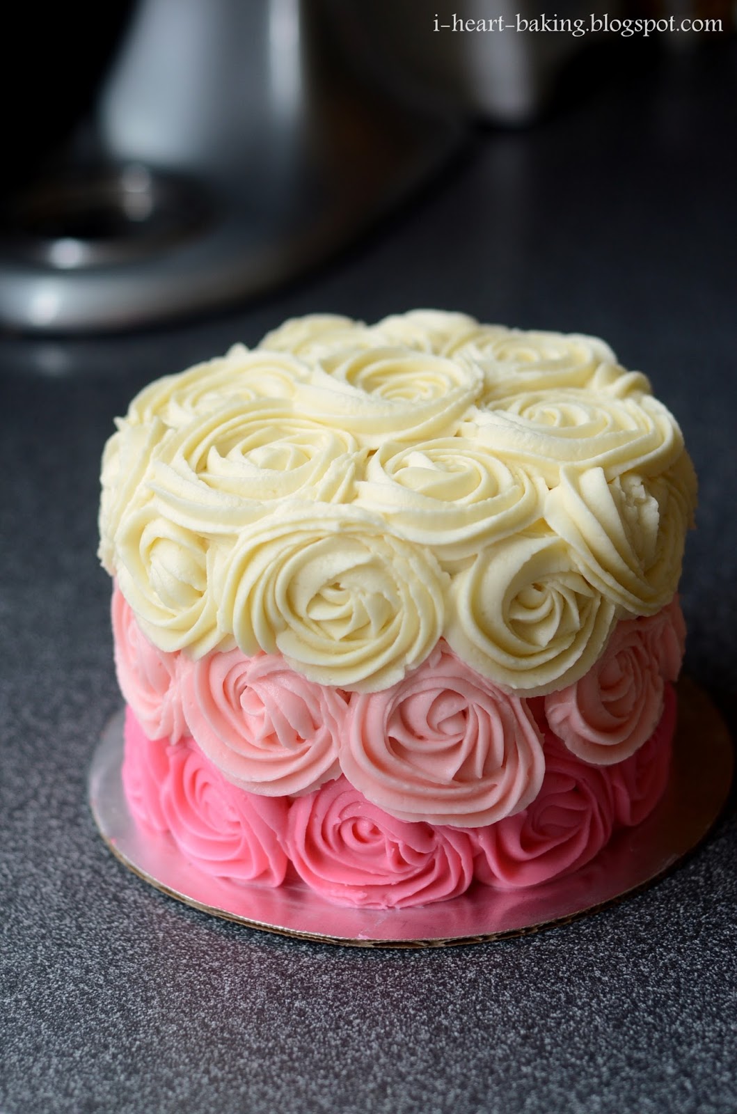 i heart baking!: pink ombre rose cake