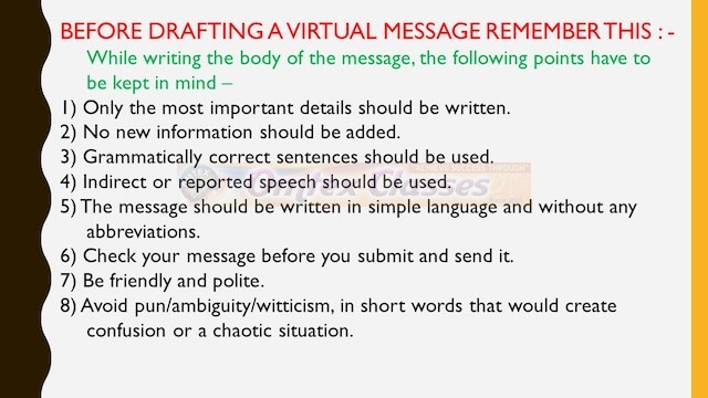 OMTEX CLASSES: Chapter 3.5: Drafting a Virtual Message Balbharati ...