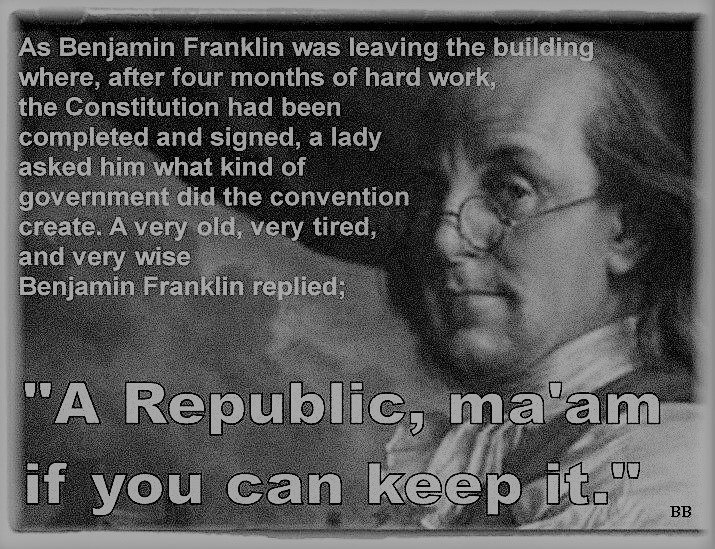 The Tunnel Wall: "A Republic, If You Can Keep It."