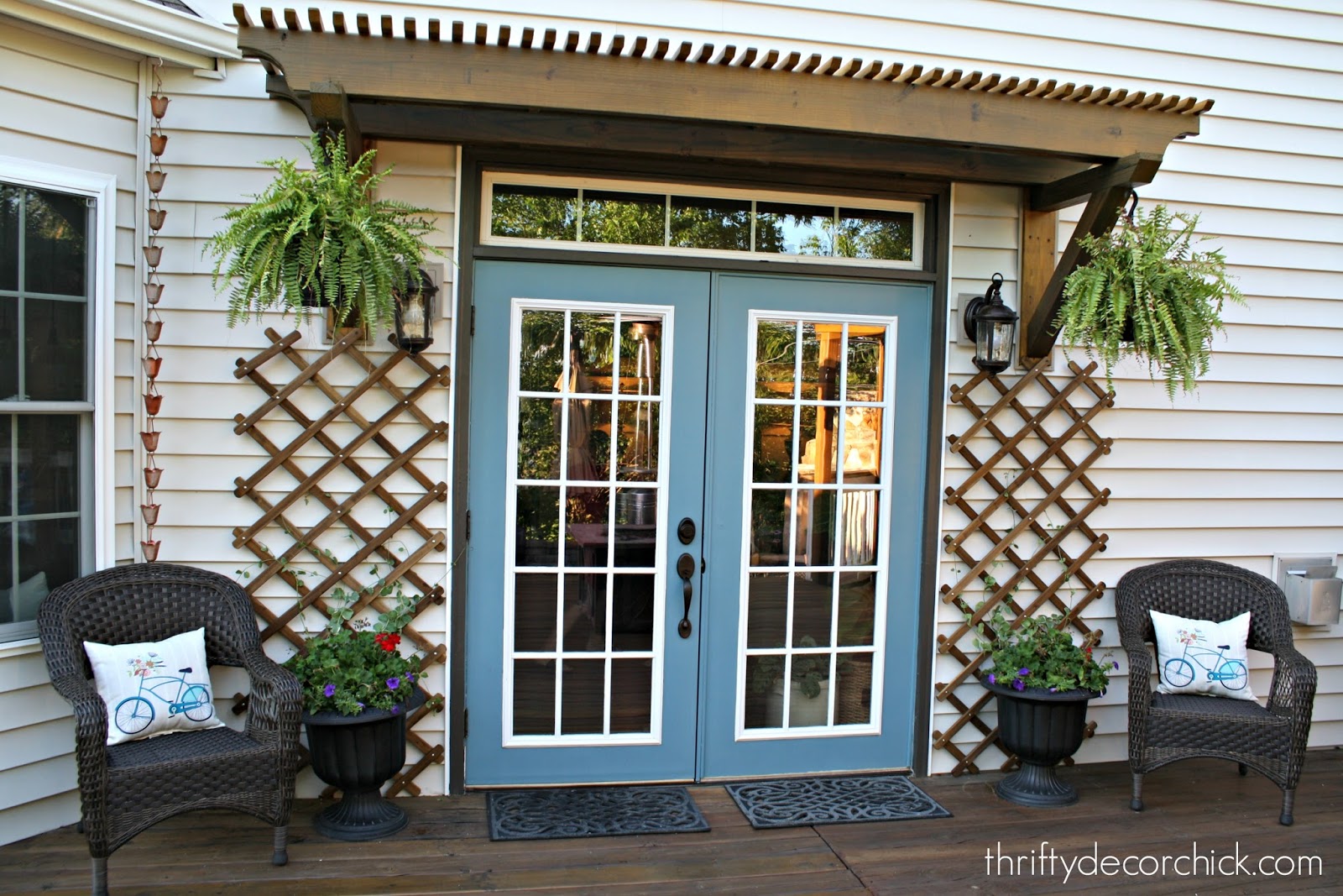 Our beautiful back door transformation! | Thrifty Decor Chick | Thrifty ...