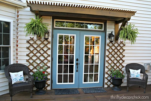 Our beautiful back door transformation! | Thrifty Decor Chick | Thrifty ...