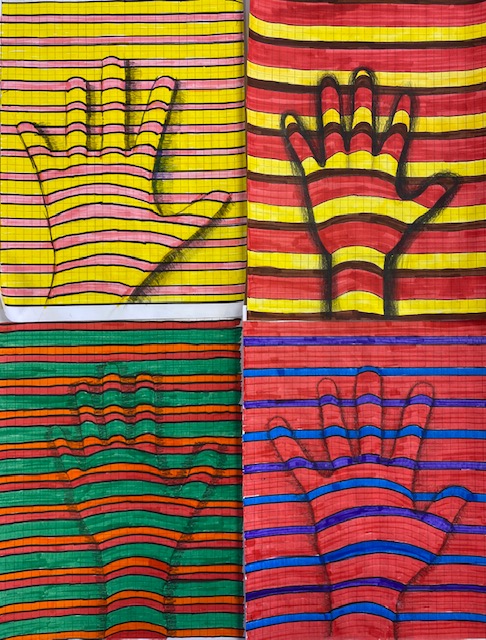 The Lost Sock : Op Art Hand