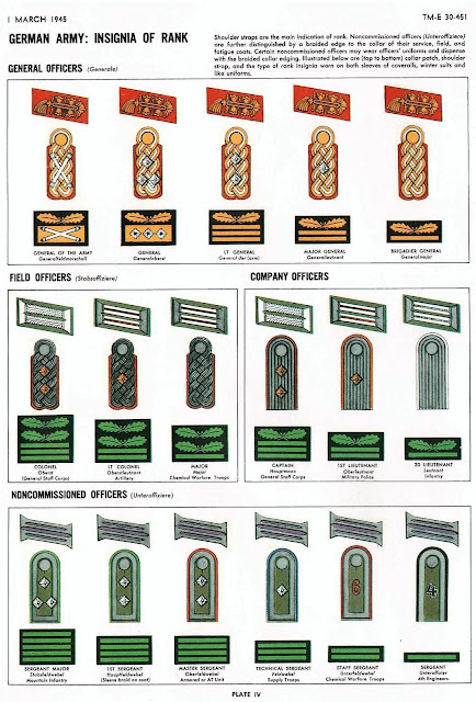 UNIFORMS OF THE THIRD REICH: RANKS AND INSIGNIA OF THE HEER.