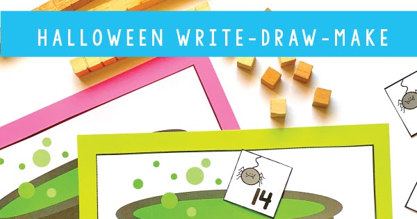 Write it, Draw it, Make it - Halloween Math Center/Activity | From the Pond