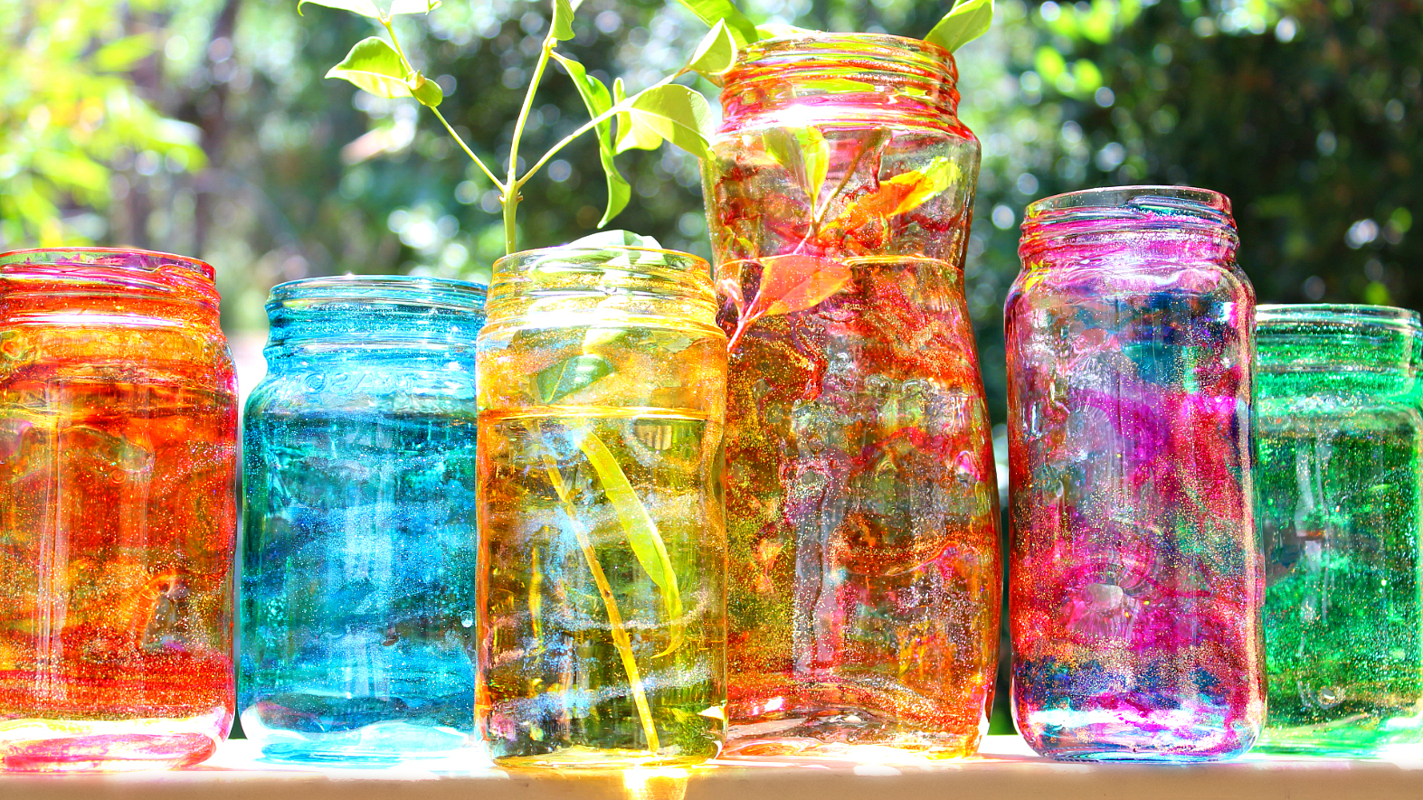 Mark Montano Tie Dye Glass Jars mark-montano-tie-dye-glass-jars