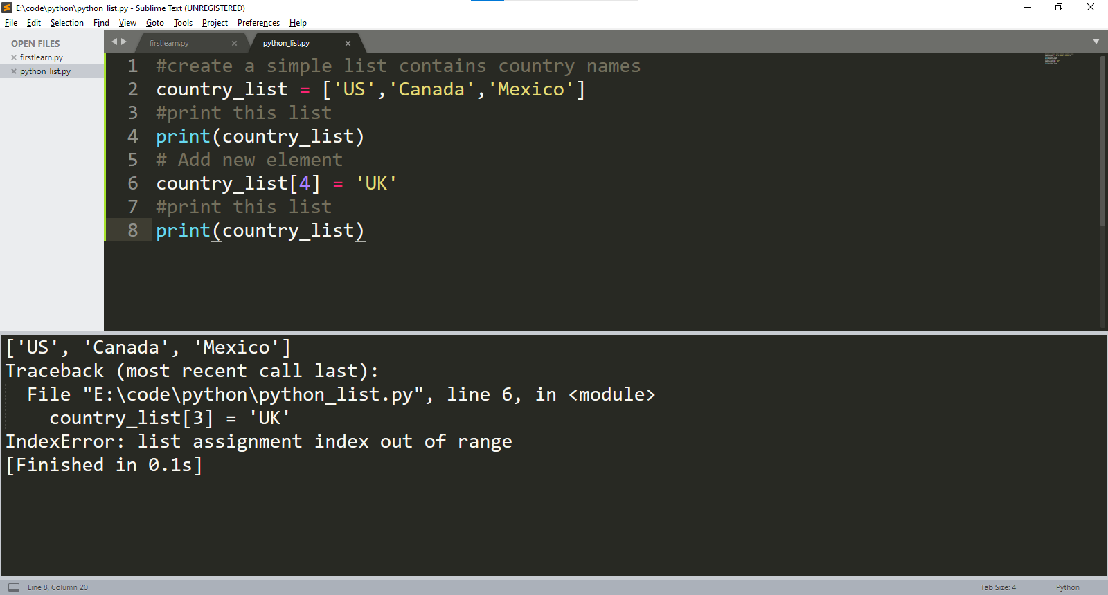 Indexerror List Assignment Index Out Of Range Python Examples 7666