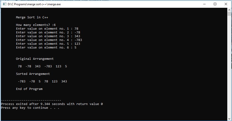 Free Programming Source Codes And Computer Programming Tutorials Merge Sort In C 7422