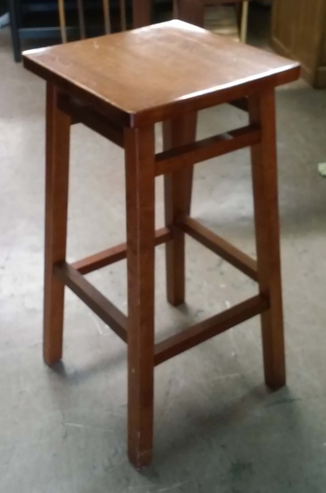 UHURU FURNITURE & COLLECTIBLES: SOLD Modern Asian Teak Stool - $25