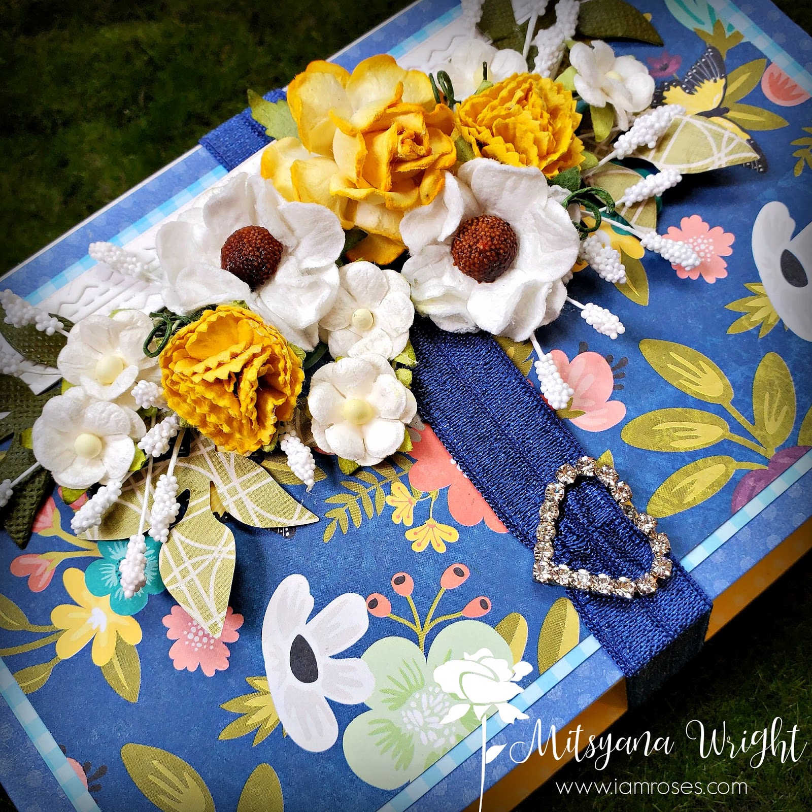 Up On Tippy Toes: Handmade Floral Pocket Notebook