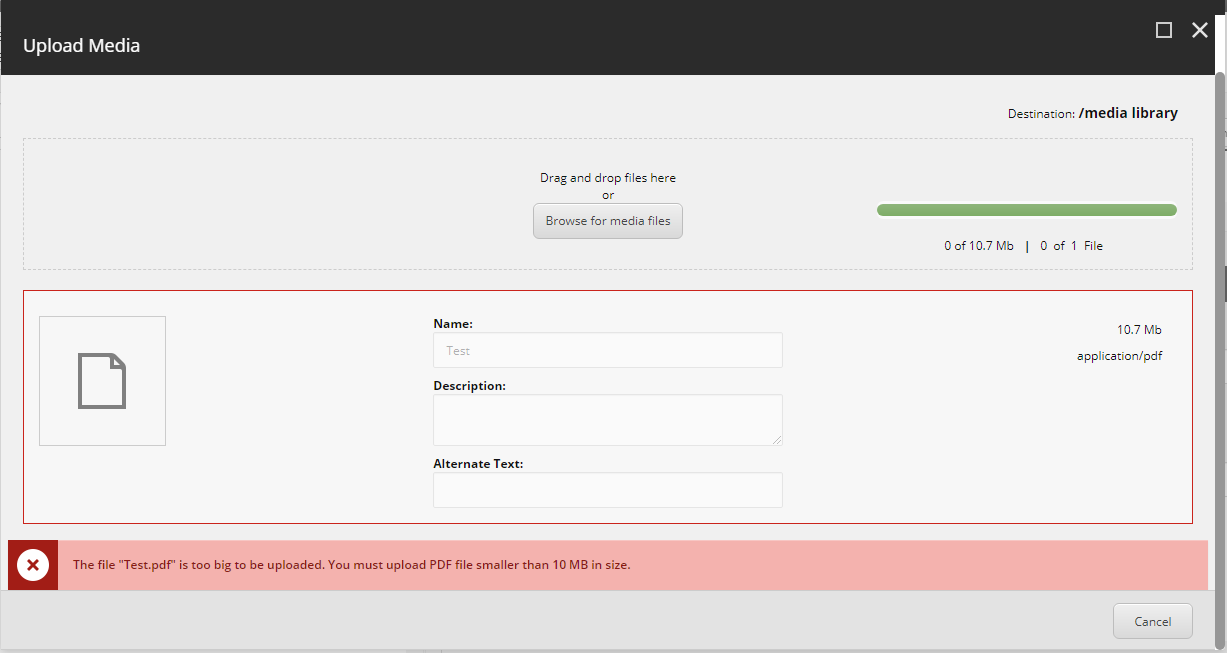 Sitecore Knowledge Wave: Sitecore - Check Media Item size on Upload Sitecore Knowledge Wave: Sitecore - Check Media Item size on Upload