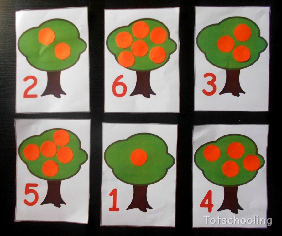 Orange Tree Counting Activity with Free Printable | Totschooling ...