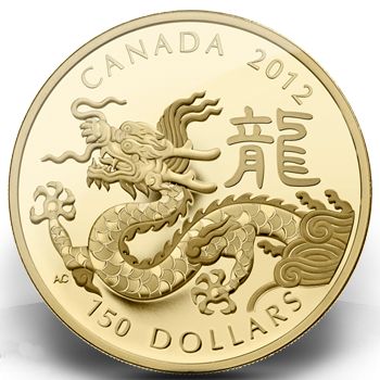 Royal Canadian Mint Dragon Gold Coin 2012 | Lunaticg Coin