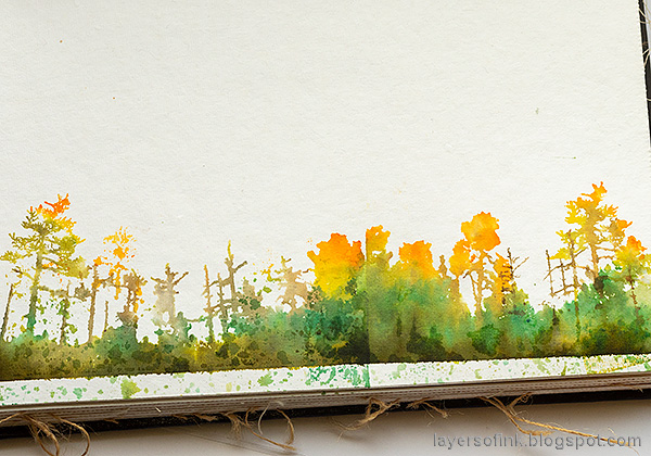 Layers of ink: Forest art journal page tutorial