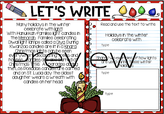 1st Grade Hip Hip Hooray!: Let's Write...December Themed!