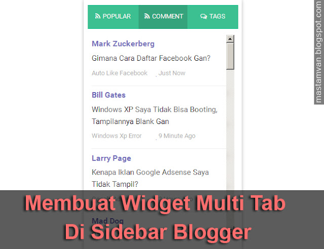 Cara Membuat Multi Tab Widget Di Sidebar Blog Cara Membuat Multi Tab Widget Di Sidebar Blog
