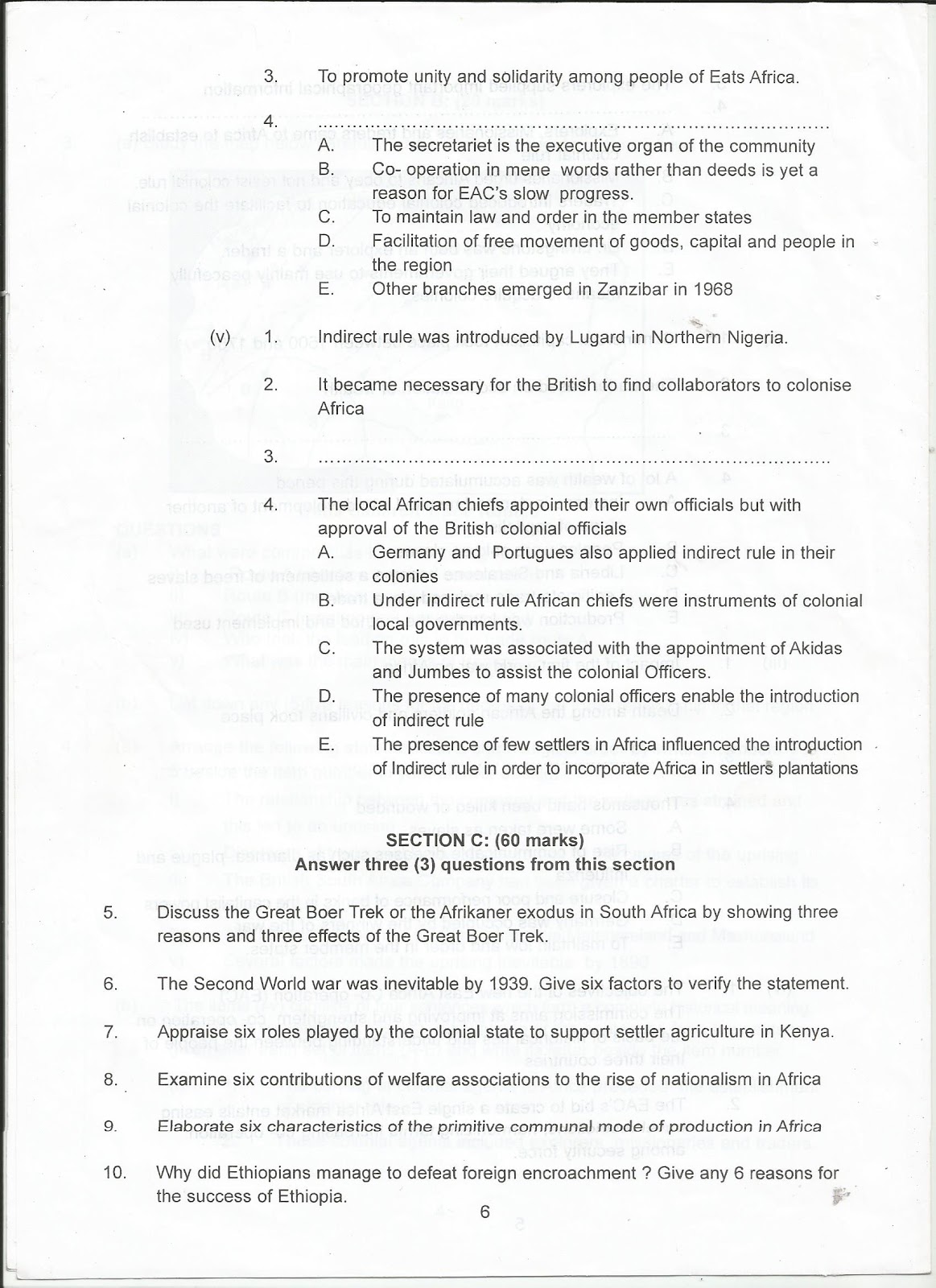 FORM FOUR STUDY NOTES & PAST PAPERS BLOG: HISTORY FORM FOUR MOCK ...