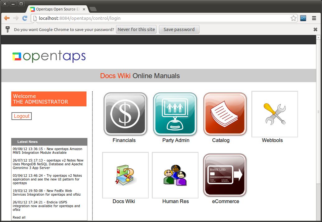 Open design and architecture: Download and Install opentaps 1.5 on Ubuntu