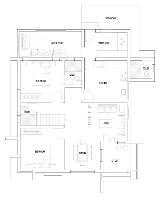 Small Plot 2 Bedroom Beautiful Home Design with Free Plan - Kerala Home ...