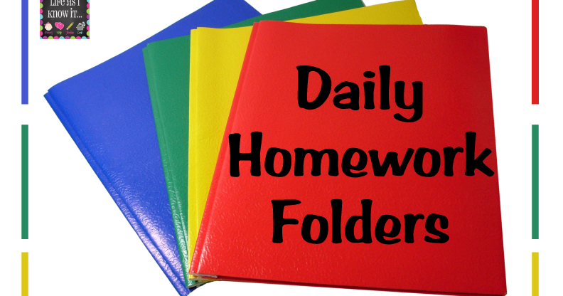 Life As I Know It...: Homework Folders- How to Make them work!