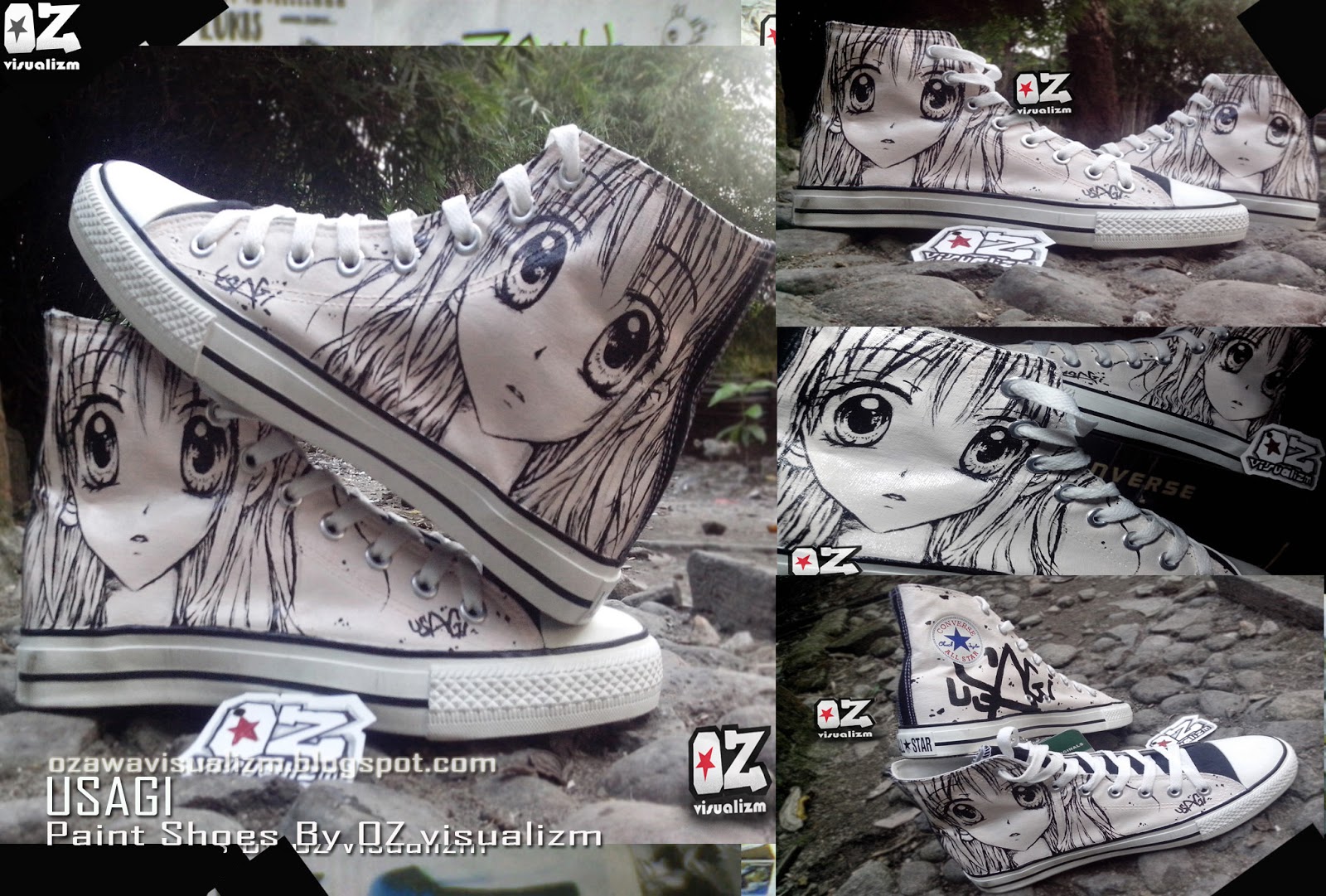 Ozawa Visualizm online shopz: SEPATU LUKIS USAGI CONVERSE ALL STAR