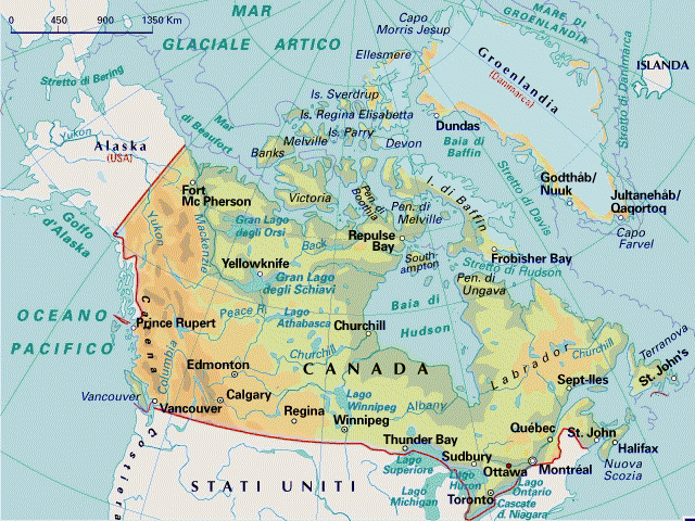 Pesca in Canada: MAPPA CANADA