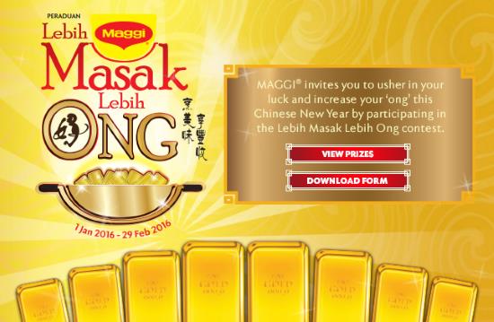 Peraduan Maggi Lebih Masak Lebih Ong Contest: Win 1KG Gold Bar, Gold ...